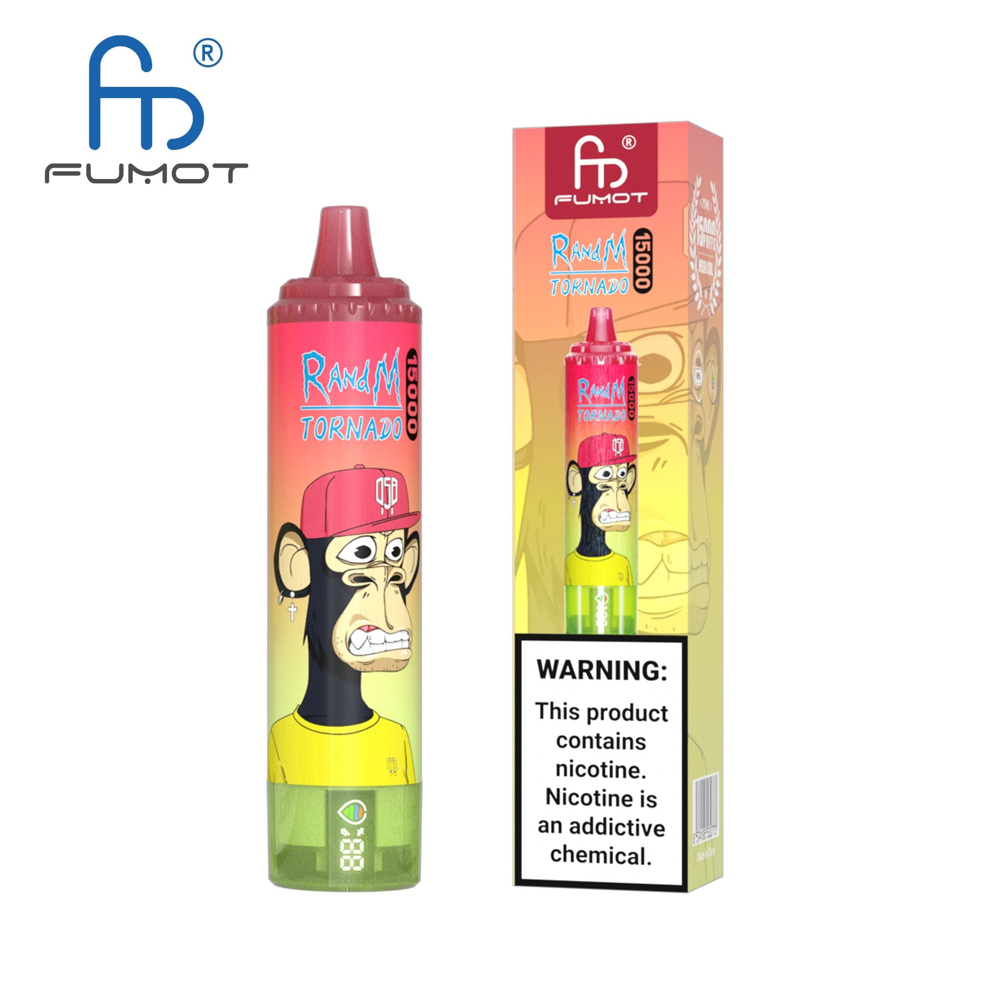 Fumot RandM Tornado puff 15000 LED display Disposable E Cigarettes ...