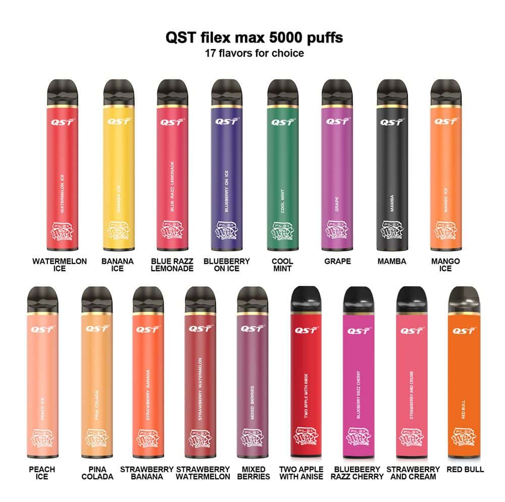 Authentic QST Puff Filex max 5000 disposable vape pen Mesh Coil ...