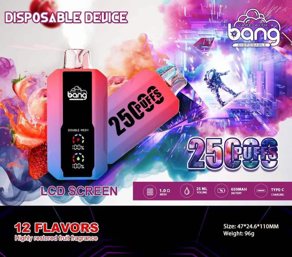 Puff Bang 25k Puffs MOQ 10pcs LED Display Disposable Vape Vaper ...