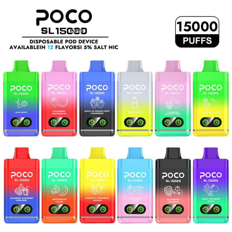 POCO SL15000 15k puff disposable vape 24ML mesh coil vape store best ...