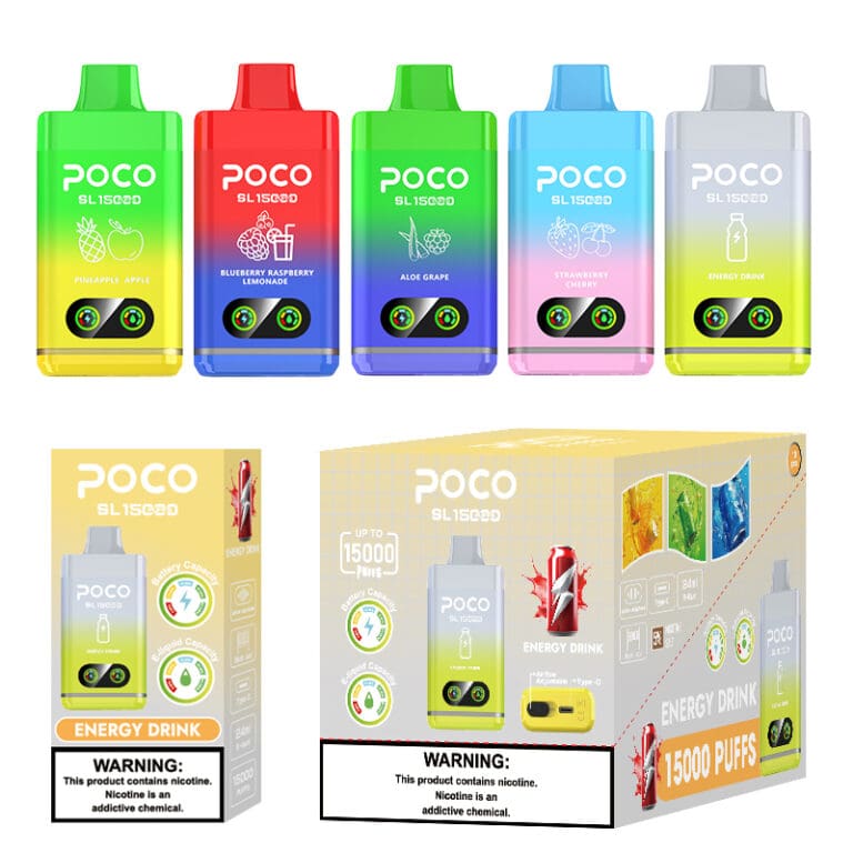 POCO SL15000 15k puff disposable vape 24ML mesh coil vape store best ...
