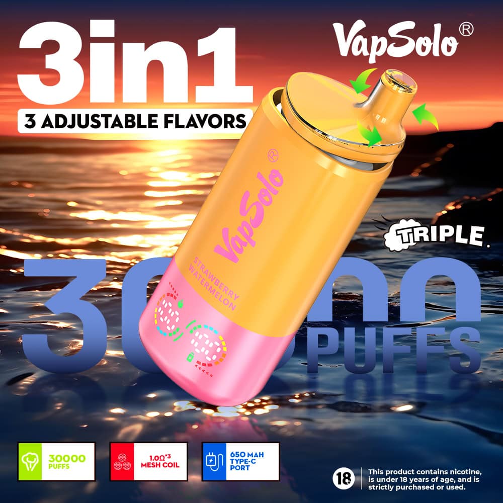 Eu ship Vapsolo Triple 30k 30000 Puffs Disposable Vape - vivivapes.com